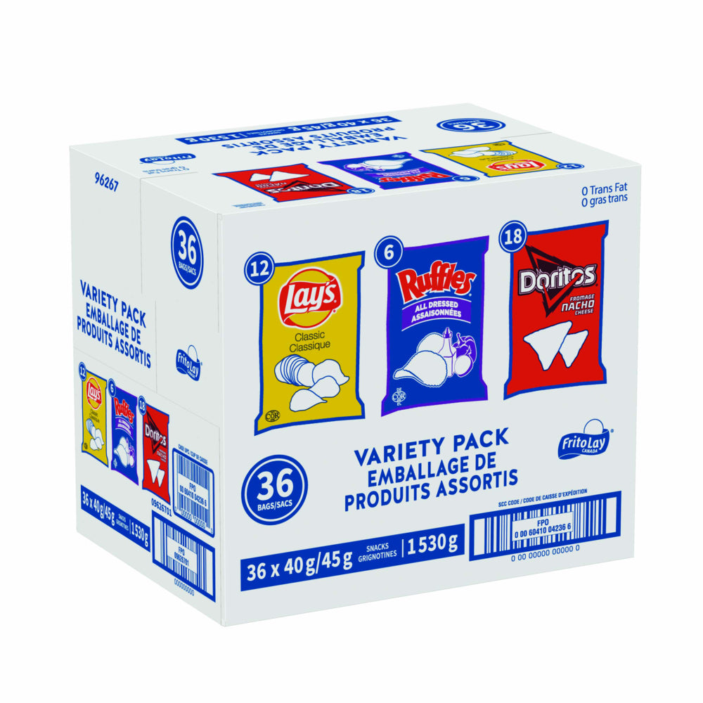 Lay's Classic, Ruffles All Dressed and Doritos Nachos Variety Pack - 4 ...