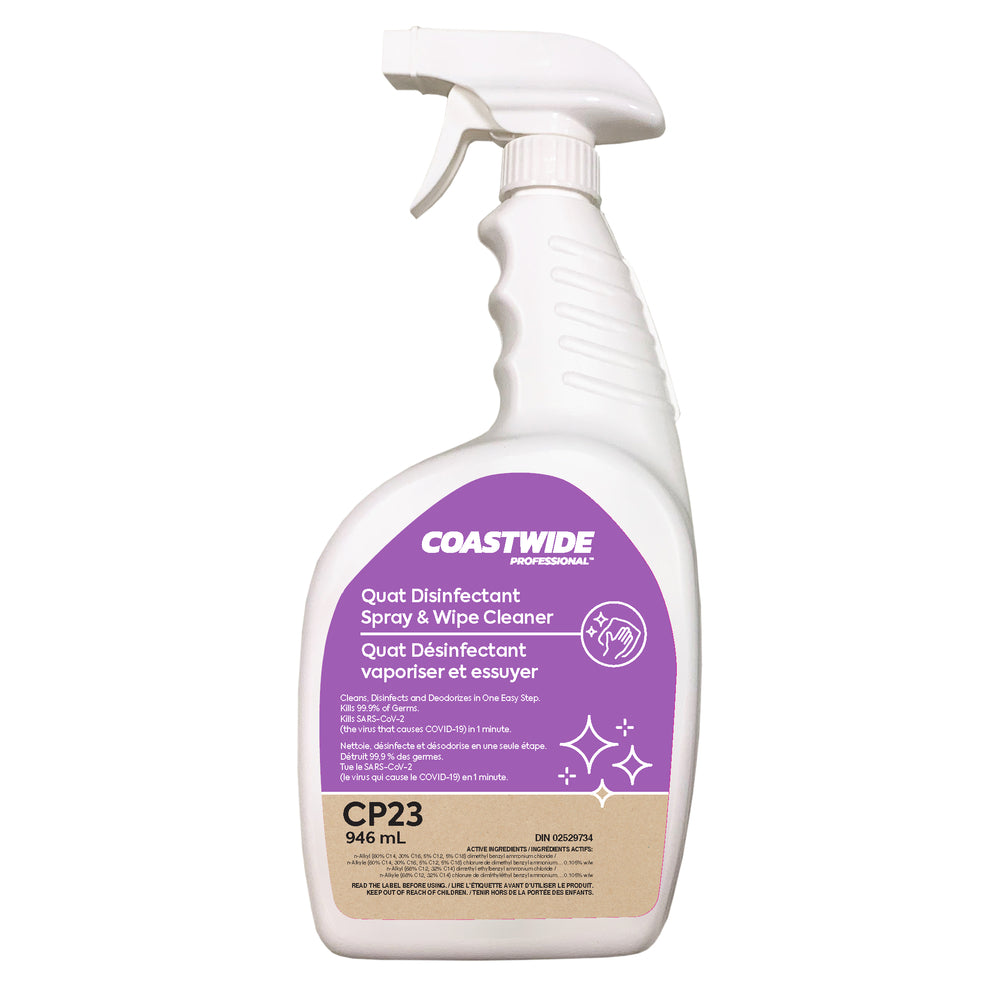 Coastwide Professional CP23 Quat Disinfectant Spray & Wipe Cleaner - 9 ...