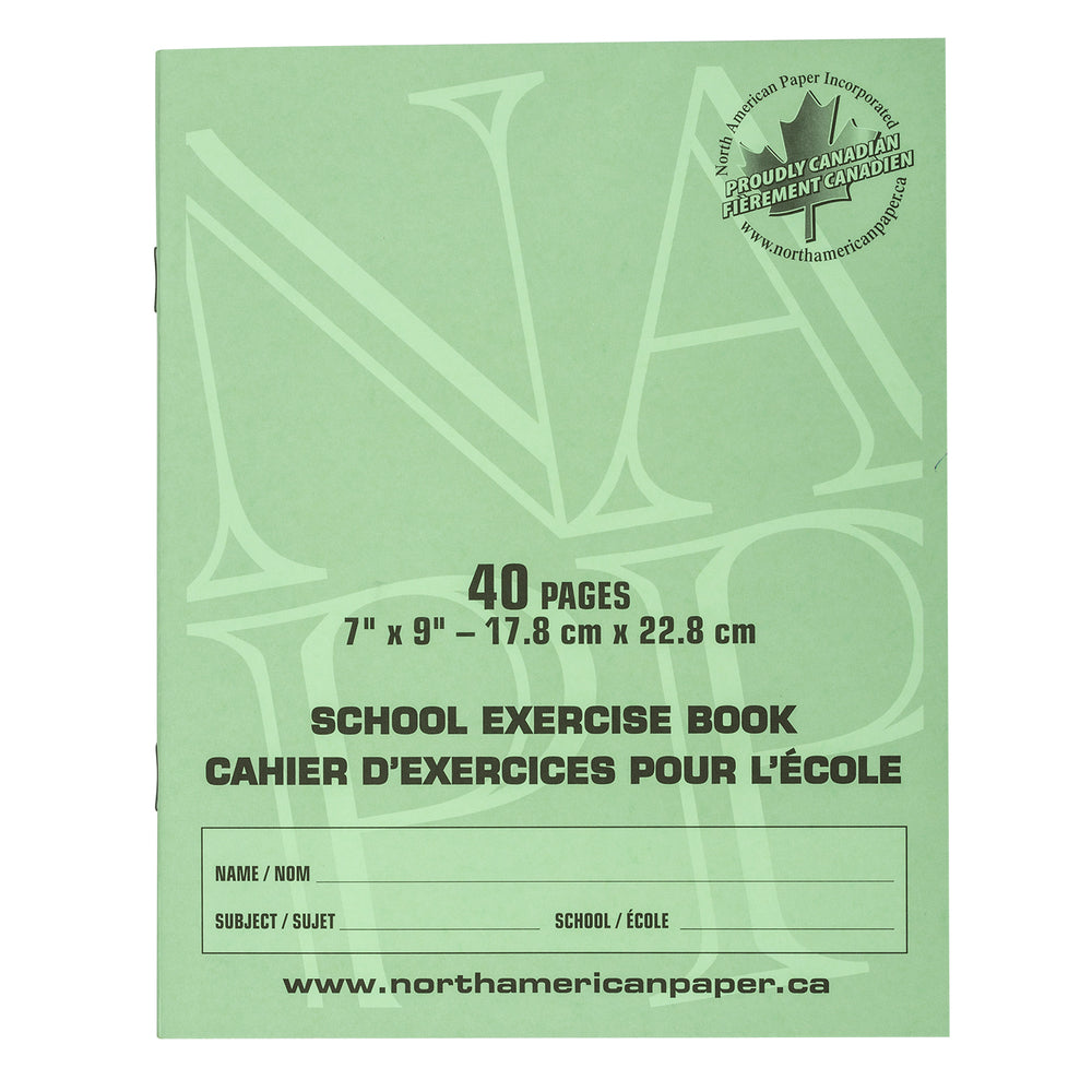 North American Paper Inc. Exercise Books - 7" x 9" - 5/16" Ruled - Top ...