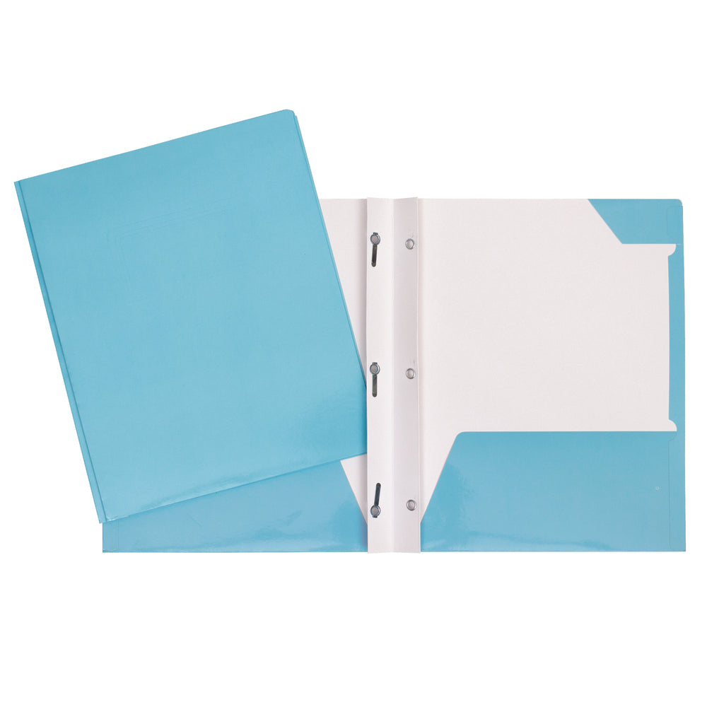 Geocan Laminated Cardboard Portfolios - Prong - Light Blue – D2D HealthCo.