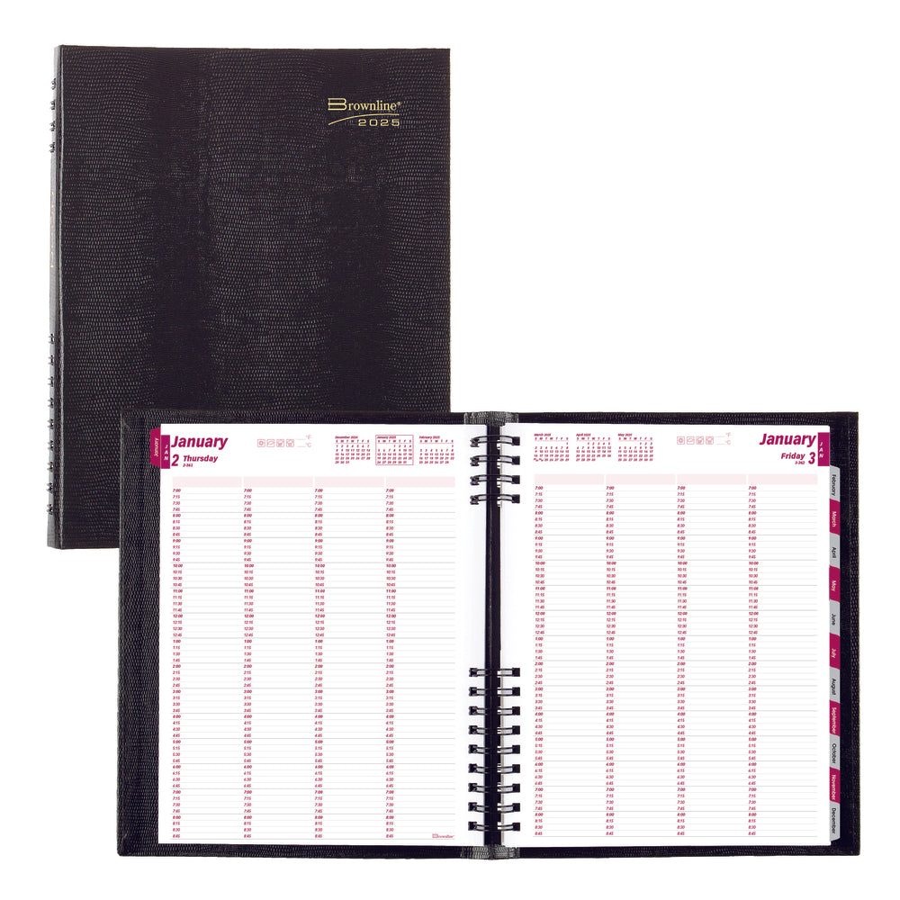 Brownline 2025 CoilPro Four-person Daily Professional Appointment Book ...