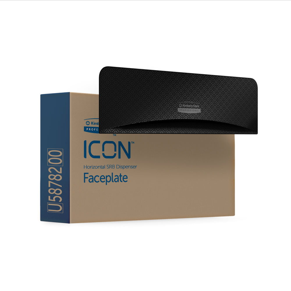 ICON Faceplate, Black Mosaic Design, for Coreless Standard Roll Toilet ...